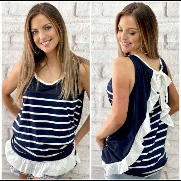 Much Ado | Tops | Much Ado Abby Striped Tank | Poshmark